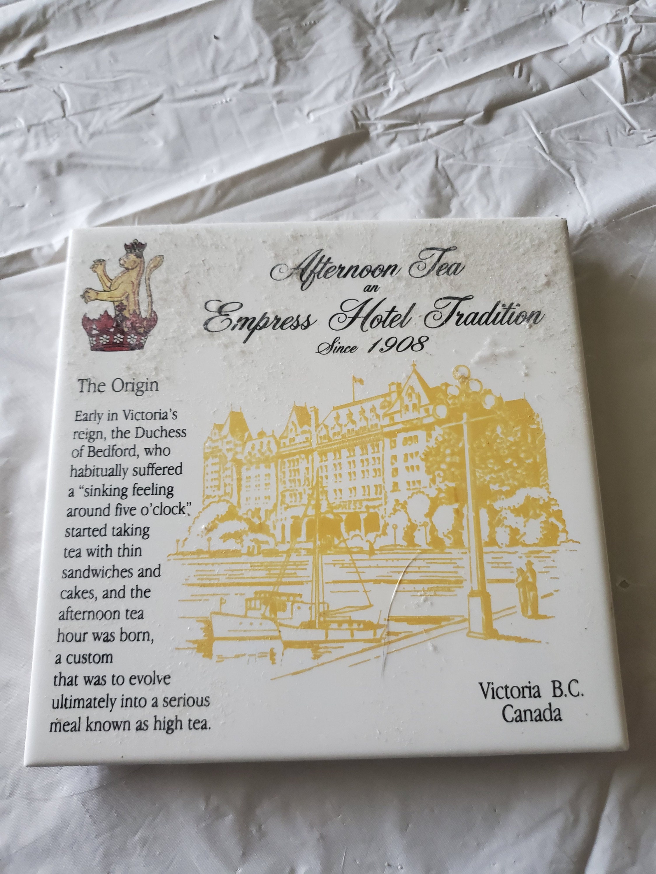 Empress Hotel Afternoon Tea Ceramic Tile - Etsy