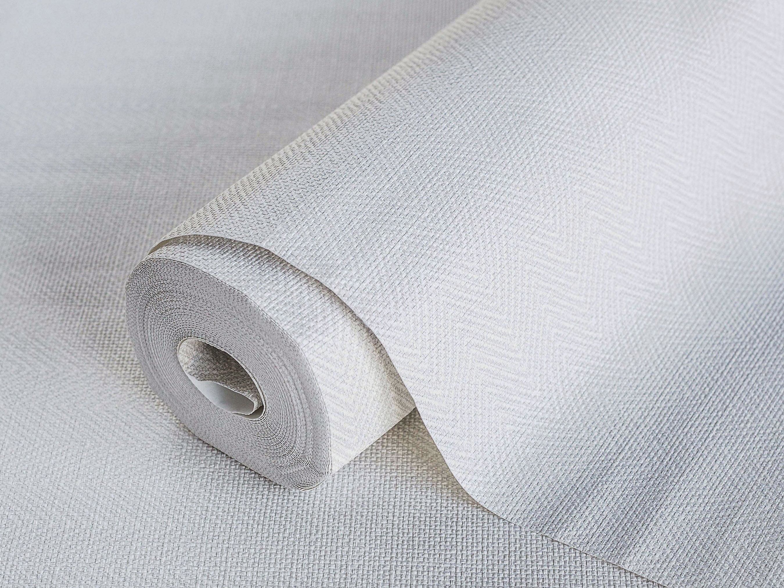 Luxury Plain White Wallpaper, 3D Textured Wallpaper, Decorative ...