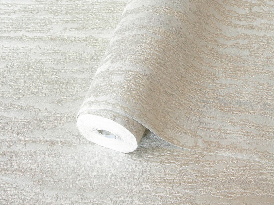 Modern Distressed Cream Shinny Wallpaper, 3D Textured Wallpaper ...