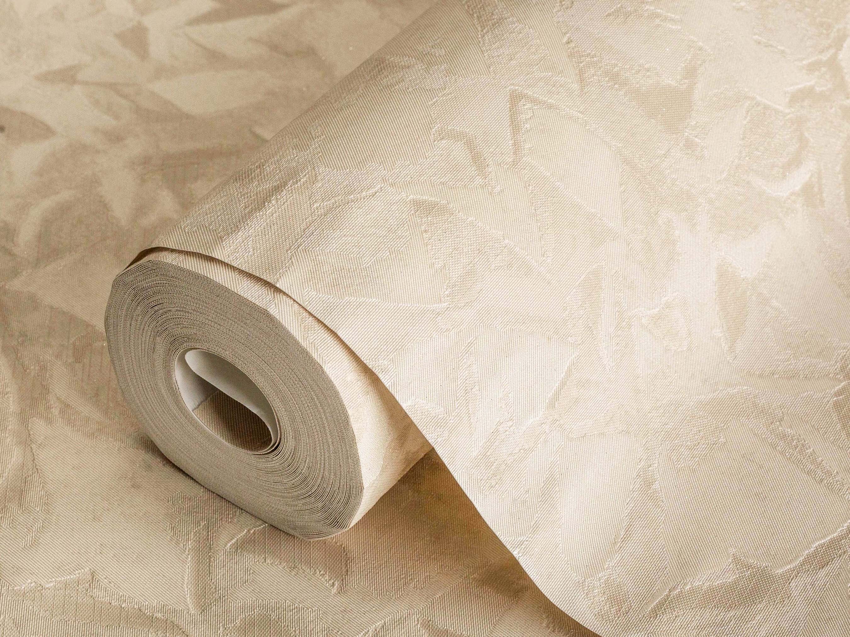 Modern Cream Vanilla Abstract Wallpaper 3D Textured - Etsy