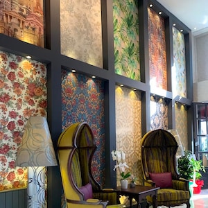 Washed Damask Deep Embossed Wallpaper, 3D Washed Textured Wallpaper ...