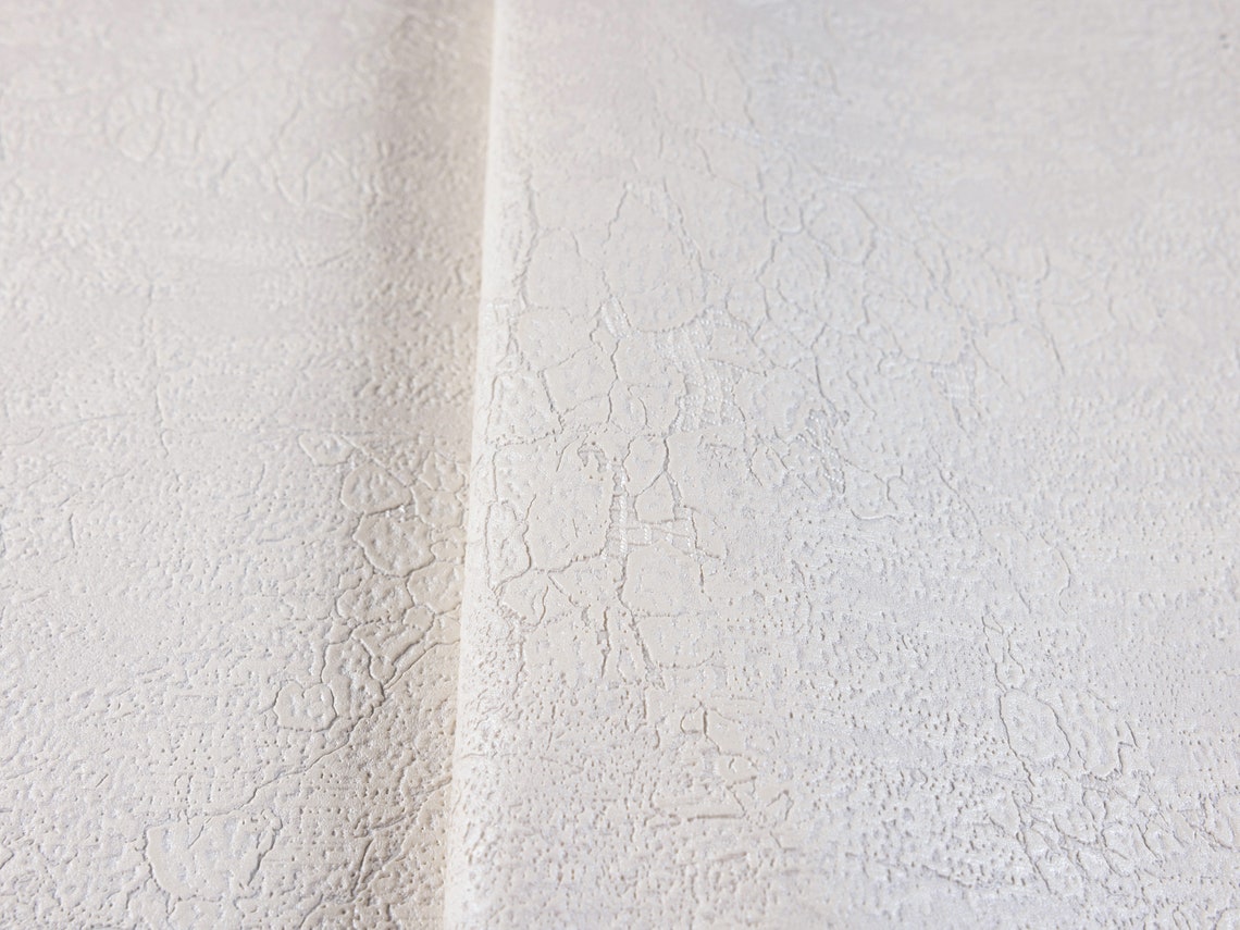 Modern Plaster Texture Ivory Wallpaper, 3D Faux Textured Wallpaper ...
