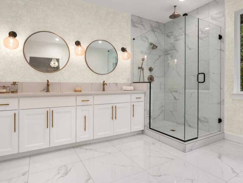 Modern Plaster Texture Ivory Wallpaper, 3D Faux Textured Wallpaper ...