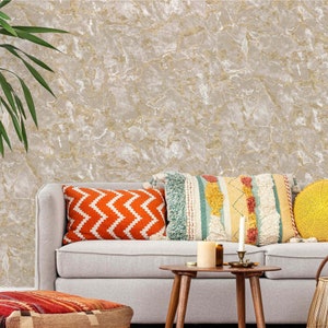 Luxury Marble Cream Gold Wallpaper, 3D Textured Wallpaper, Modern ...