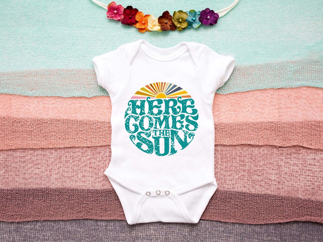 Here Comes the Sun Onesie® Vintage Summer Baby Bodysuit Cute - Etsy