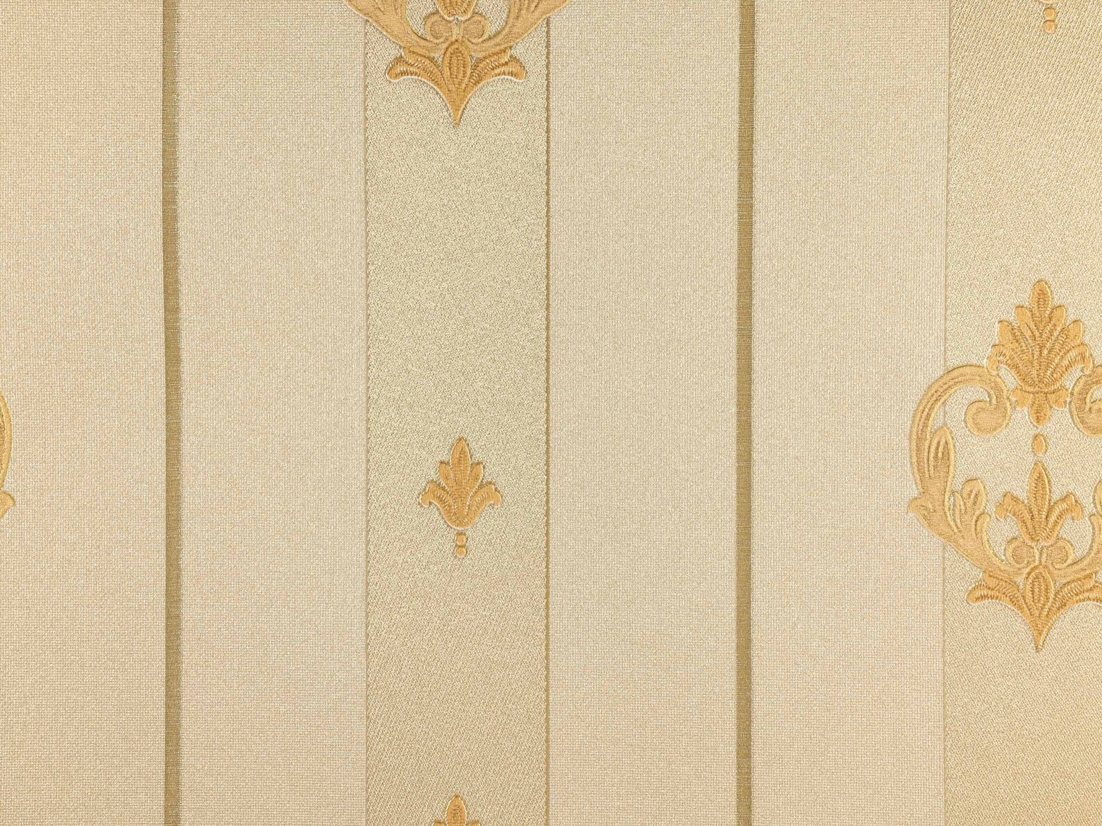 Luxury Swag Damask Gold Wallpaper, 3D Textured Wallpaper, Decorative ...