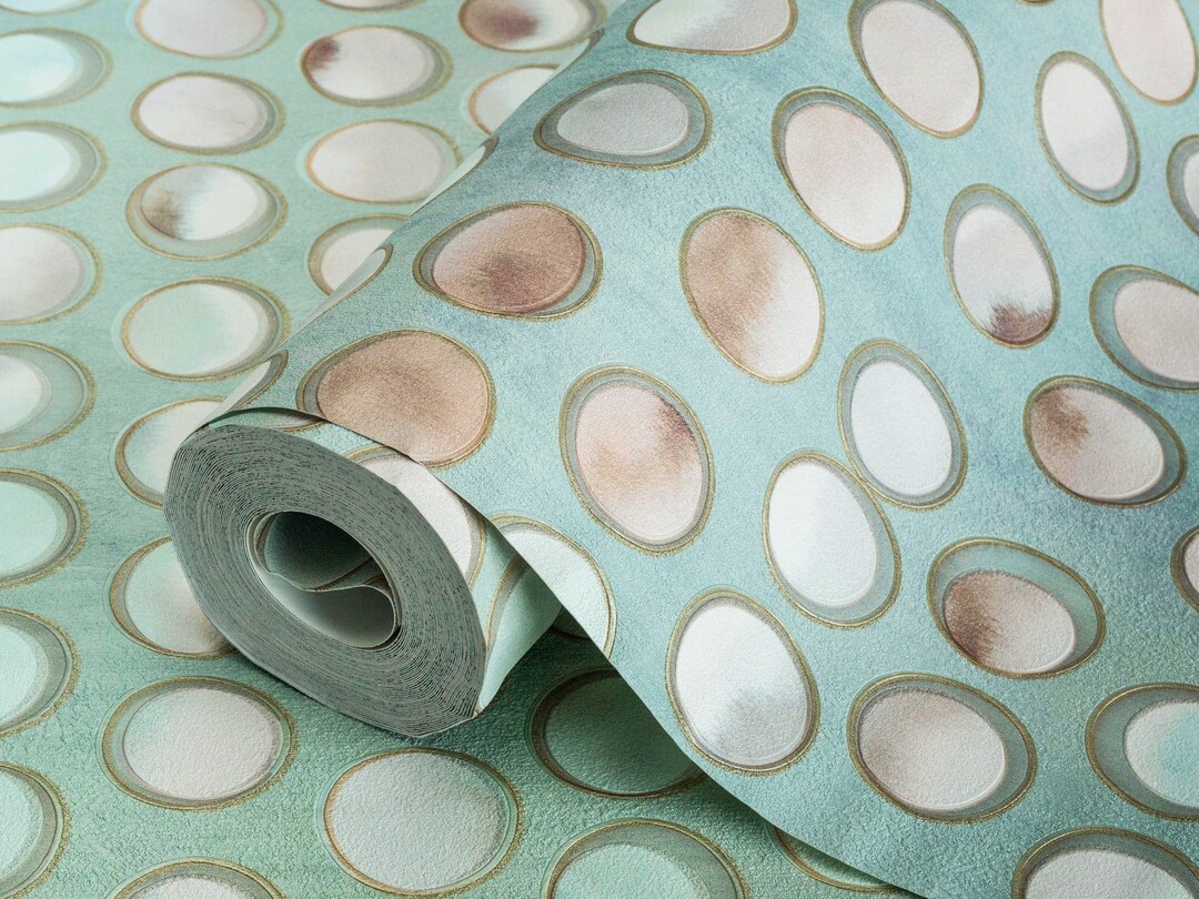 Modern Circles 3D Embossed Wallpaper, Geometric Textured Wallpaper ...