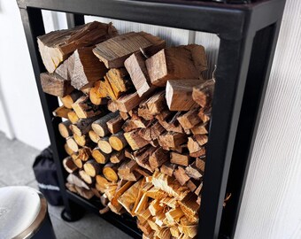 Industrial Iron Pipe Firewood Rack, Firewood Storage - Etsy