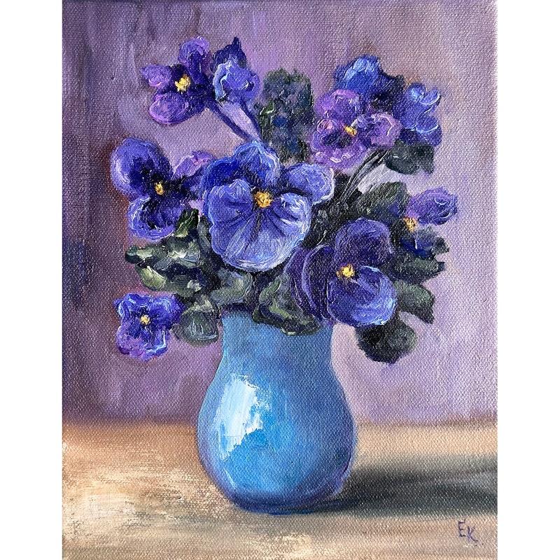 Painting of Violets - Etsy