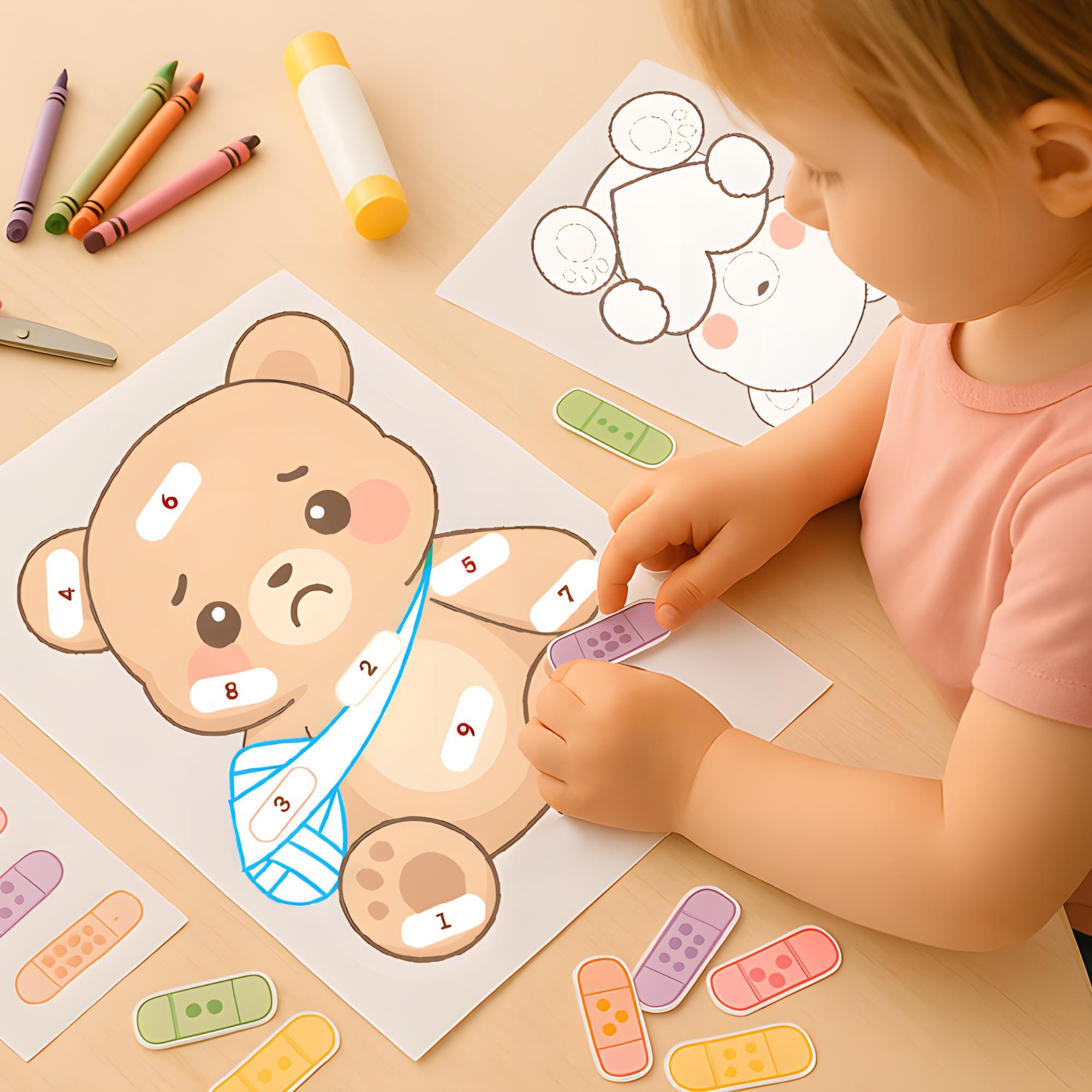 Sick Teddy Bear Activity | Counting Numbers 1-10 Game : Preschool ...