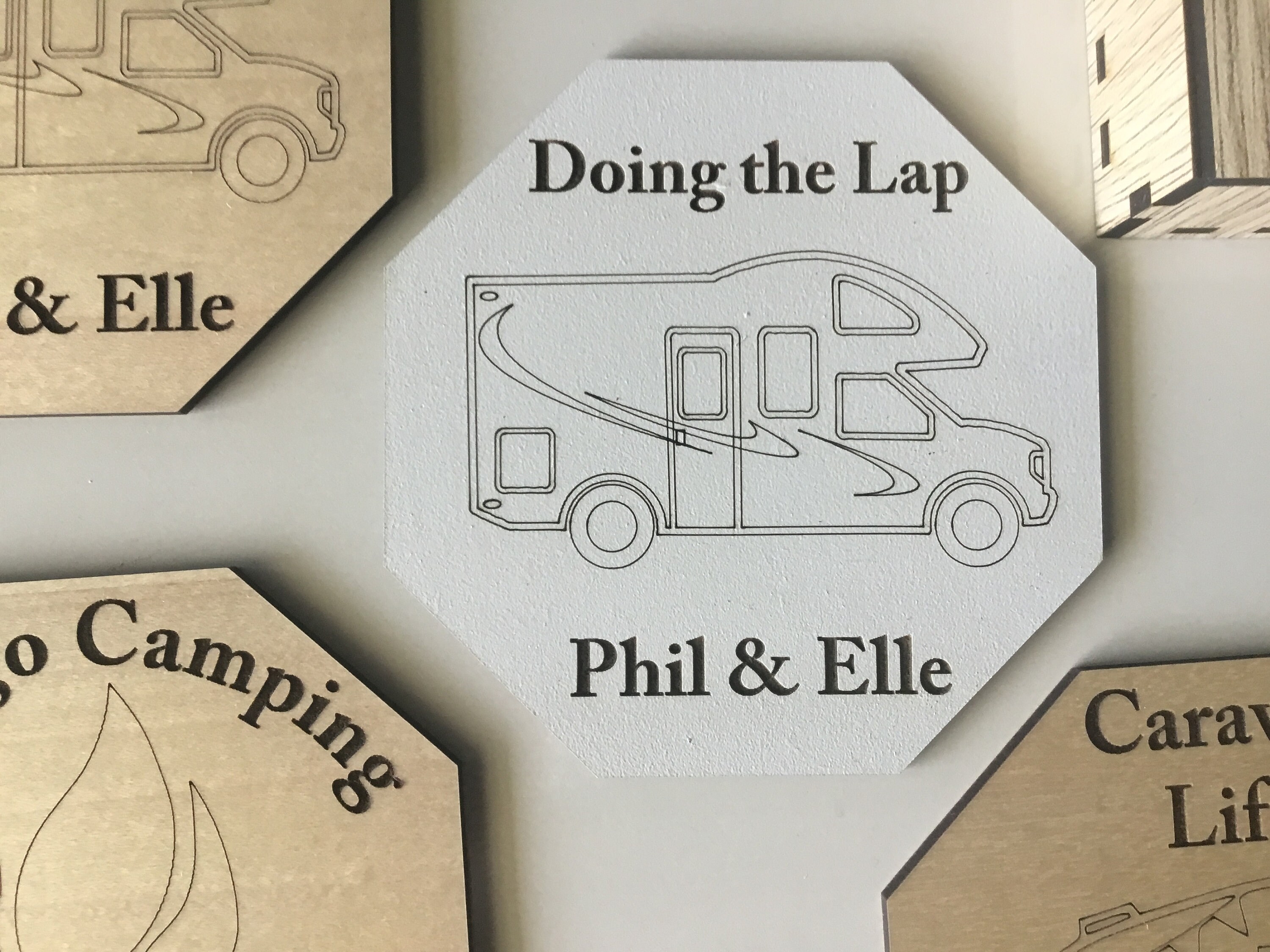 EXPRESS POST OPTION. Personalised Drink Coasters for Caravanners and ...