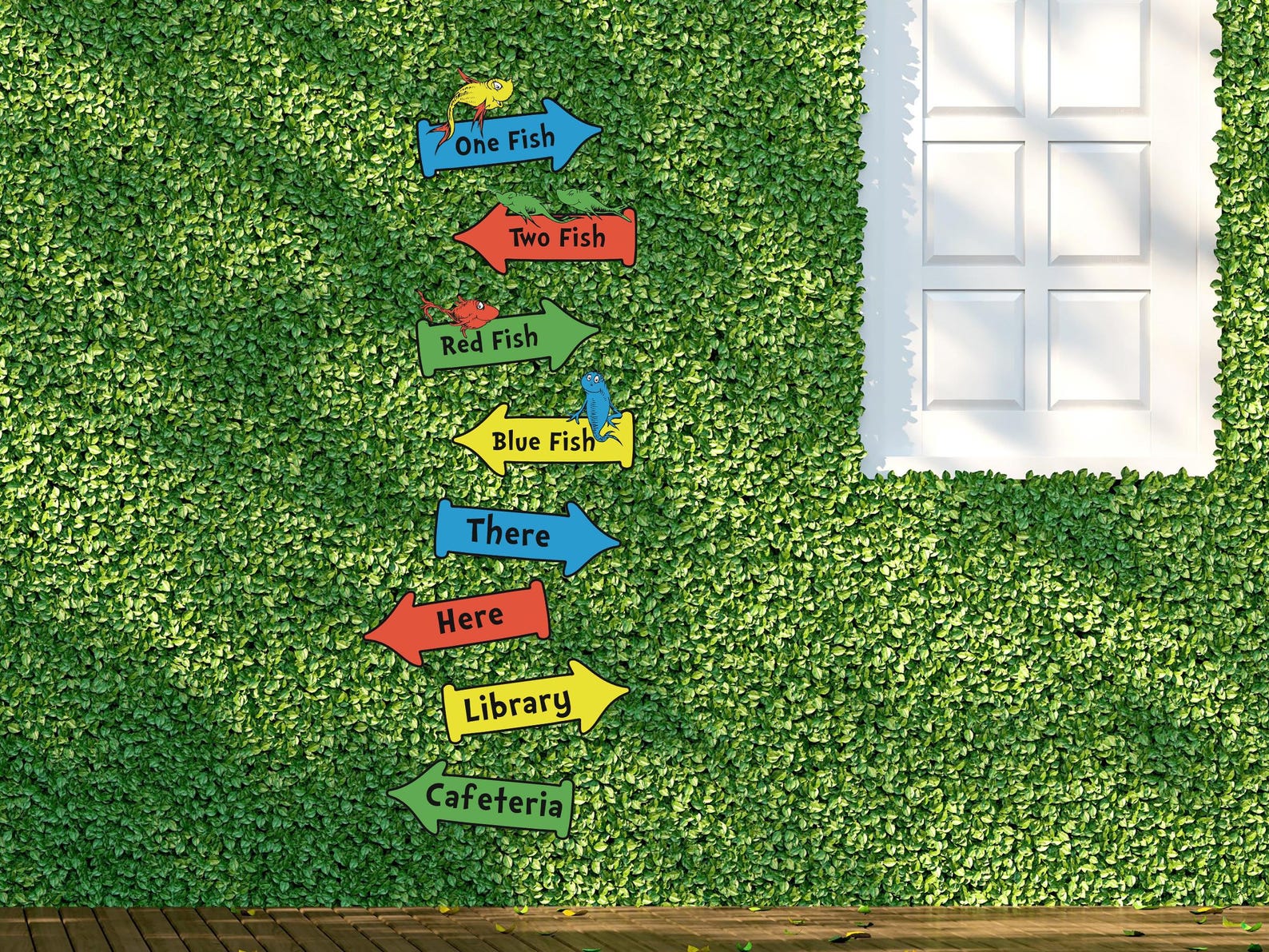 One Fish Two Fish Directional Arrows Sign - One Fish Two Fish Editable ...