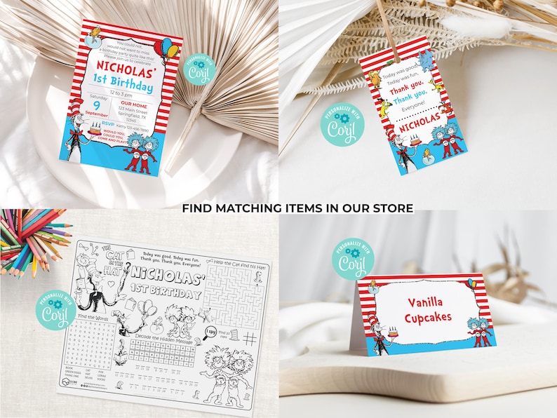 Cat Hat Directional Arrows Sign Digital Download - Cat Hat Editable ...