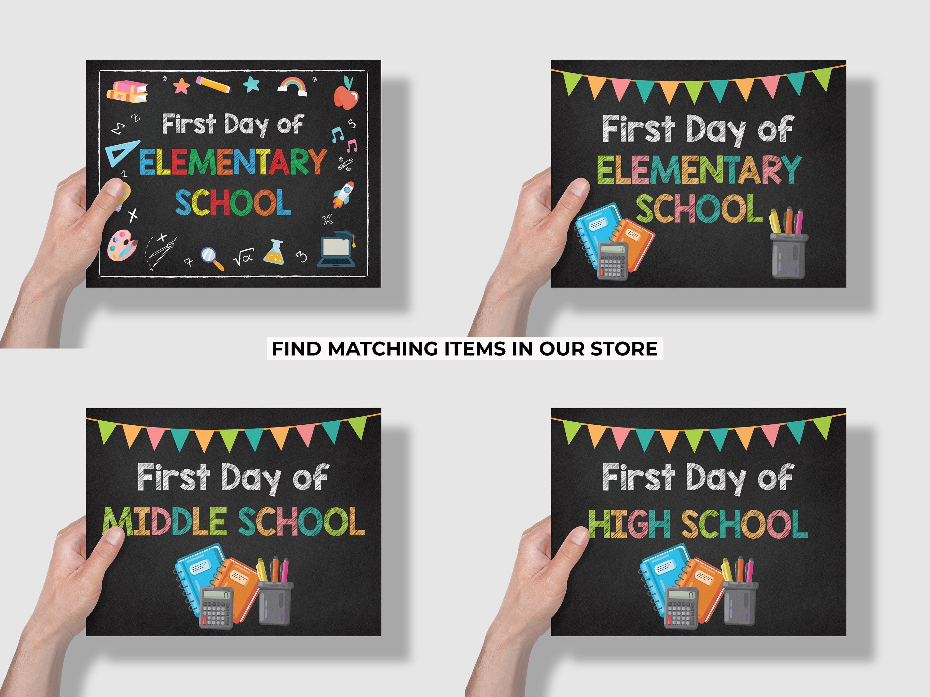 First Day of School Editable Printable Sign Poster - Instant Download ...