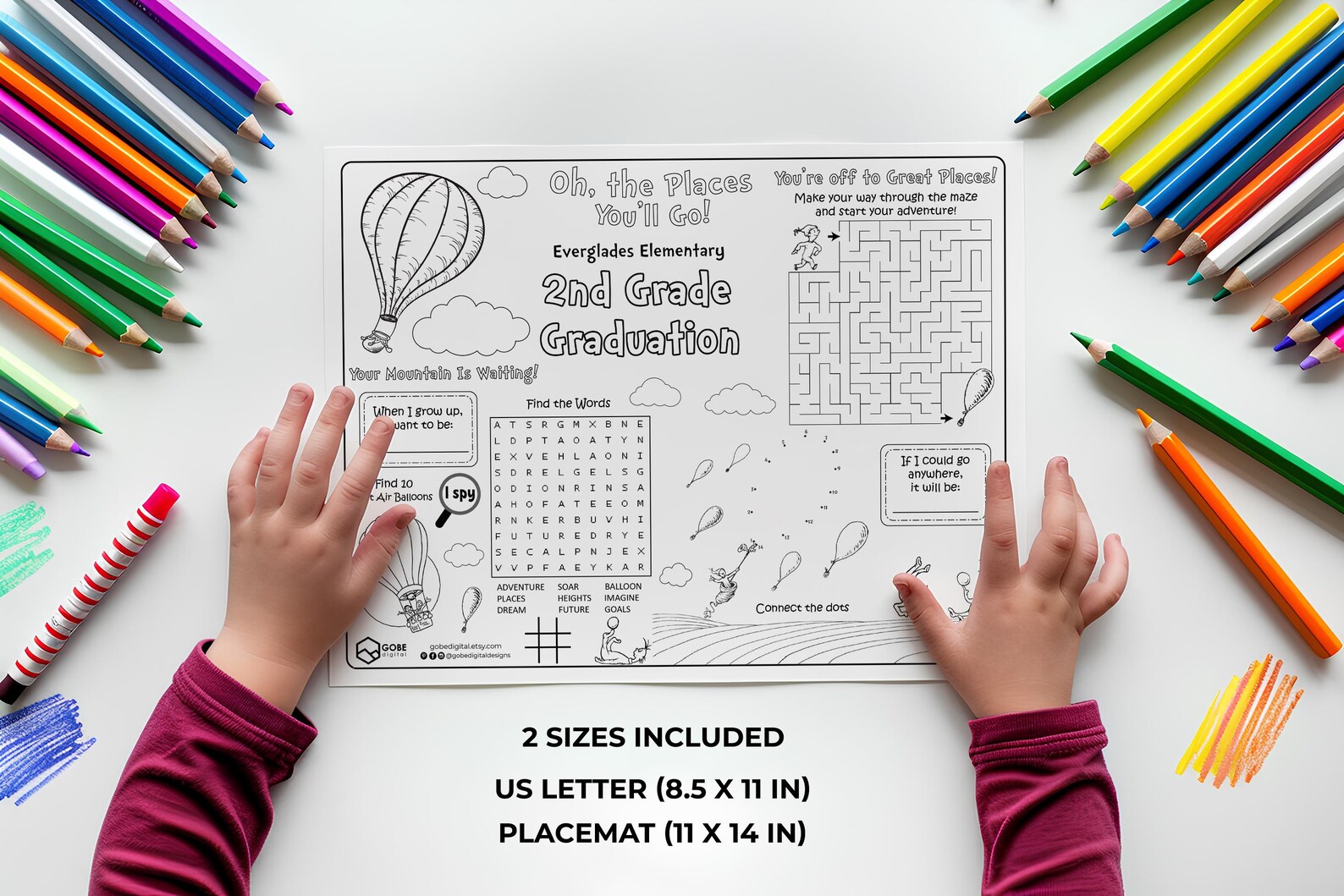Hot Air Balloon Activity Sheet. Hot Air Balloon Coloring. Hot Air ...