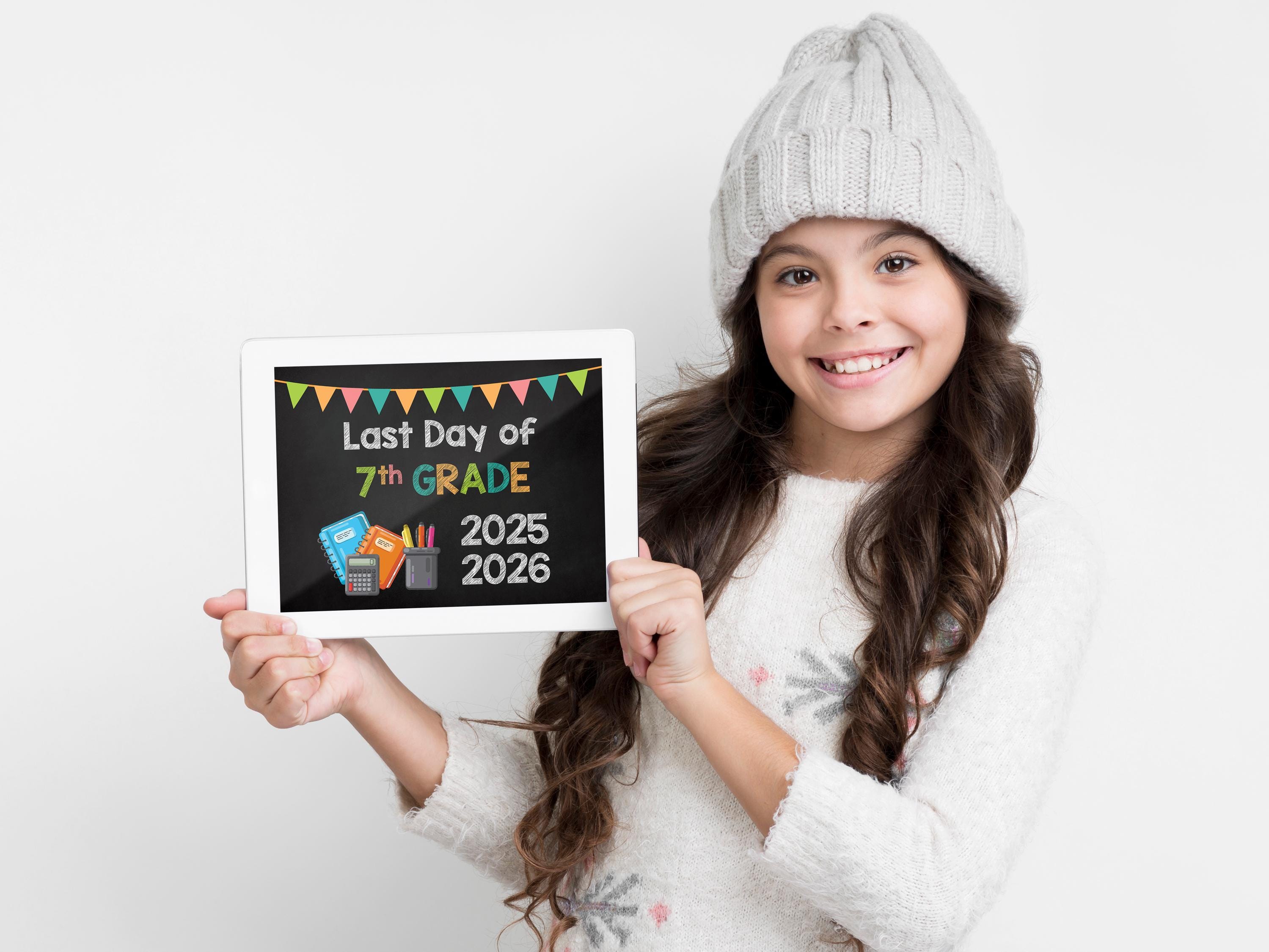 Last Day of 7th Grade Printable Sign Poster Last Day of School - Etsy