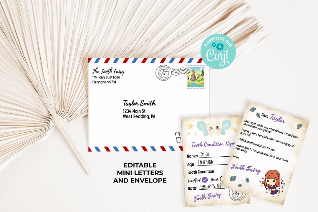 Editable Mini Letter From the Tooth Fairy - Tooth Fairy Printable Mini ...
