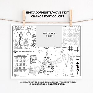 Merry Grinchmas Coloring Page Ideal for Teachers, Birthday Party Favors ...