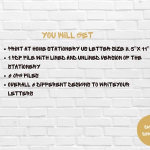 Starry Writing Paper, Boho Printable Stationery Saving Pack, Boho Stars ...