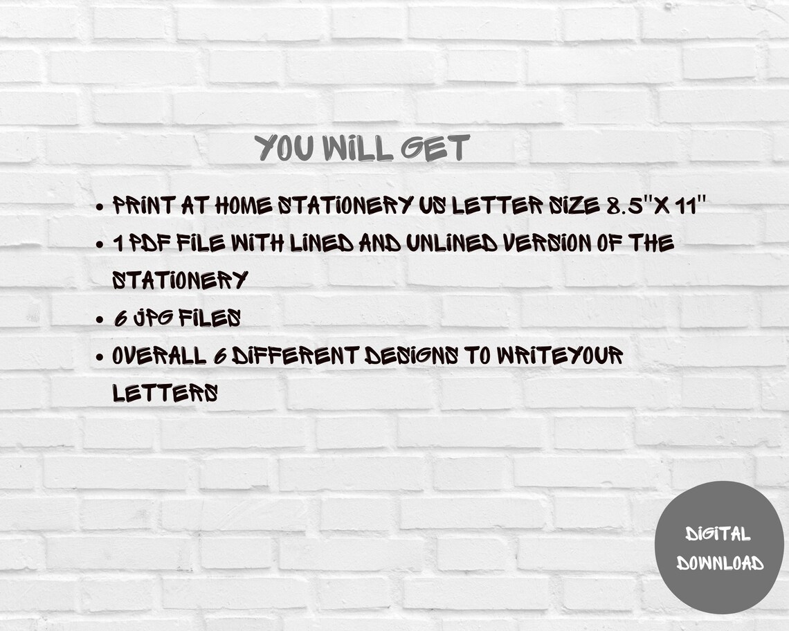 Starry Writing Paper, Graphic Printable Stationery Saving Pack, Stars ...