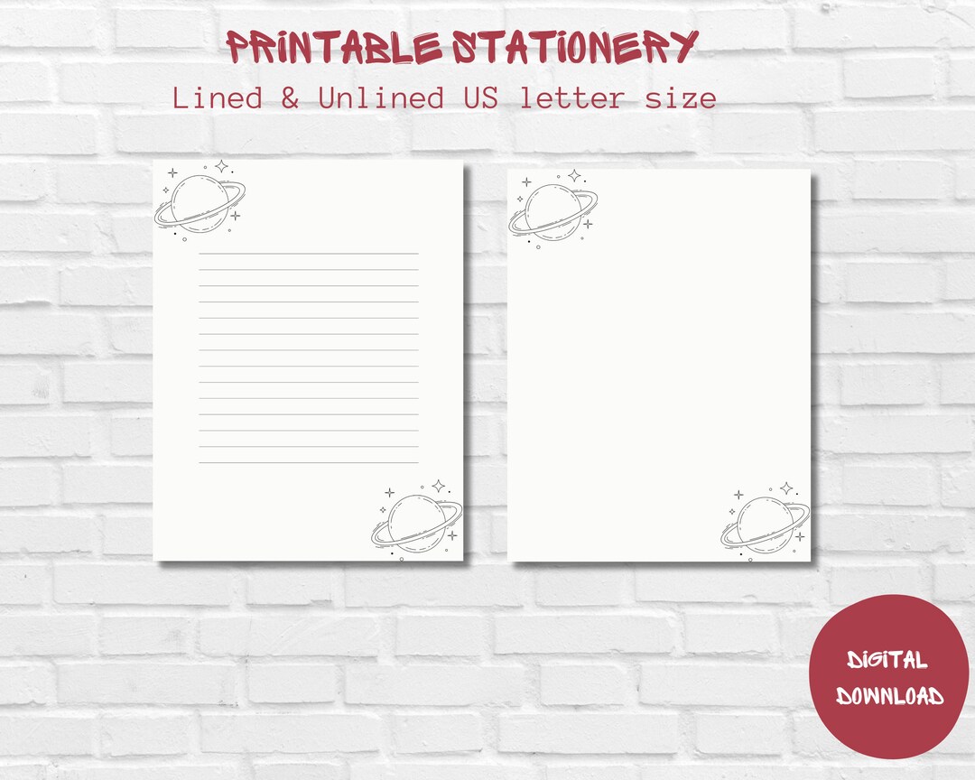 Notepad Cosmic Themed Printable Planet Note Pad Digital Memo Writing - Etsy