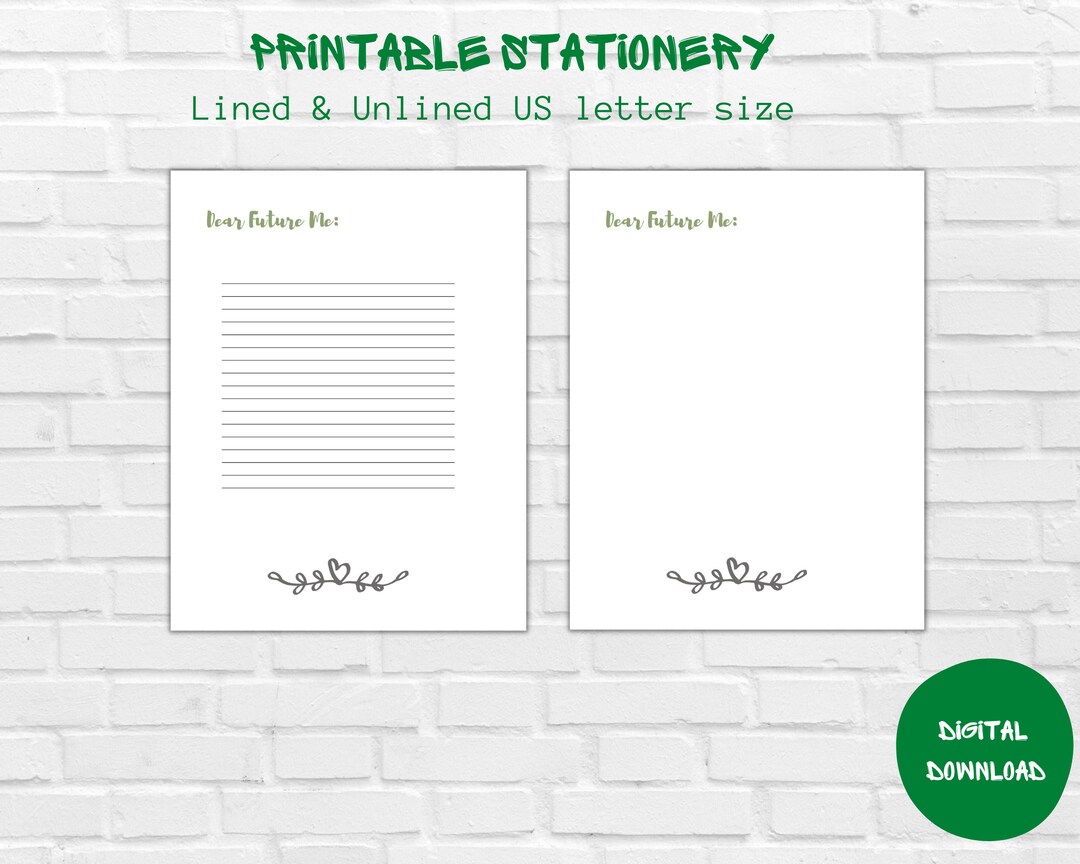 Letter Paper Inspirational Notepad Digital Memo Pad Printable - Etsy