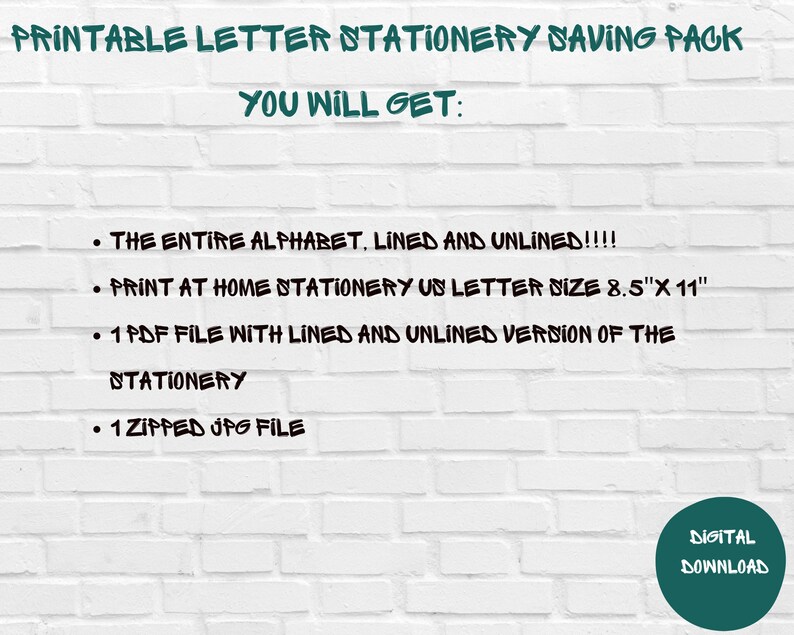 Stationery Monogram Printable Letter Botanical Decoration Writing ...