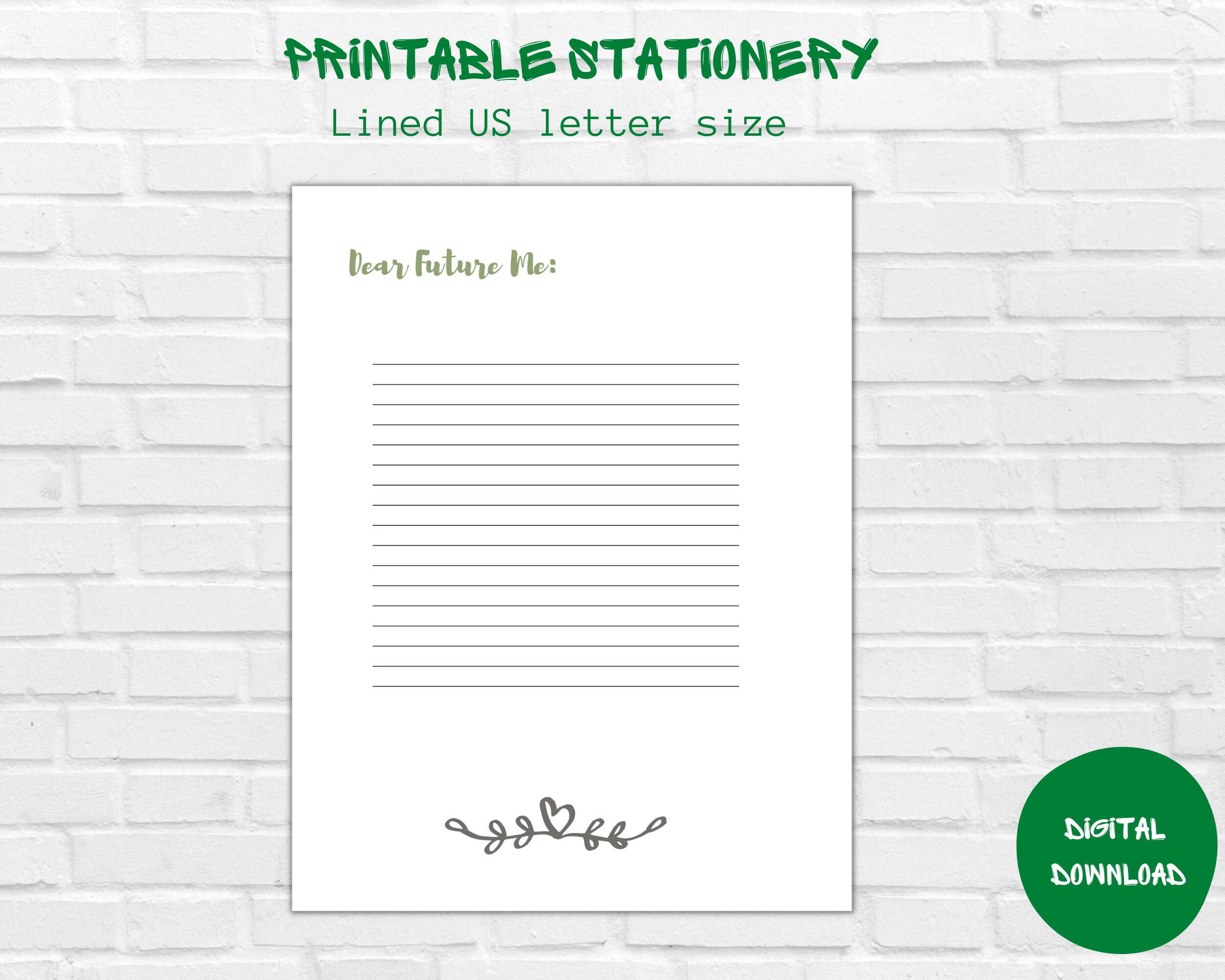 Letter Paper Inspirational Notepad Digital Memo Pad Printable - Etsy