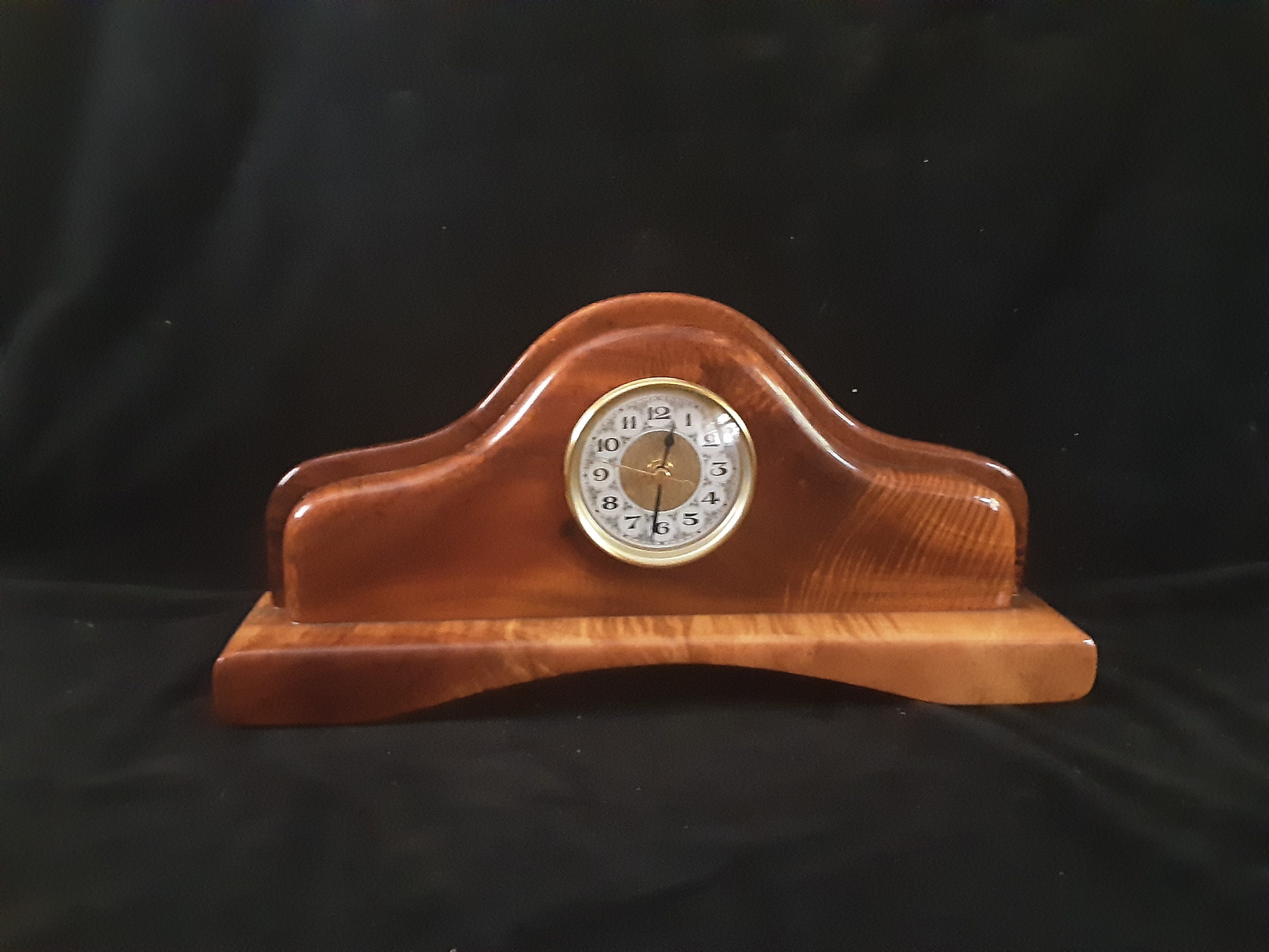 Curly Koa Mantle Clock - Etsy