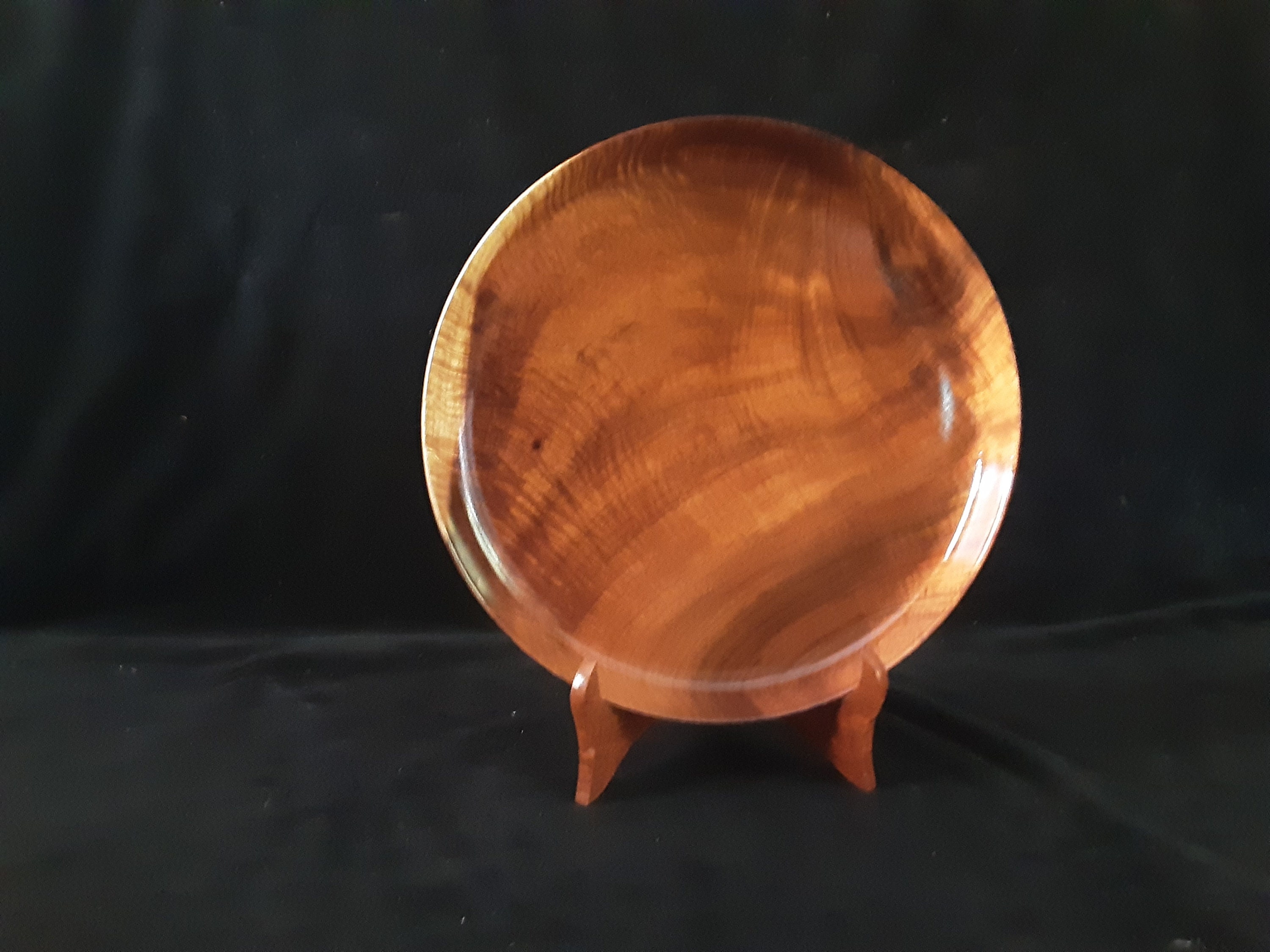 Curly Koa Bowl With Stand - Etsy