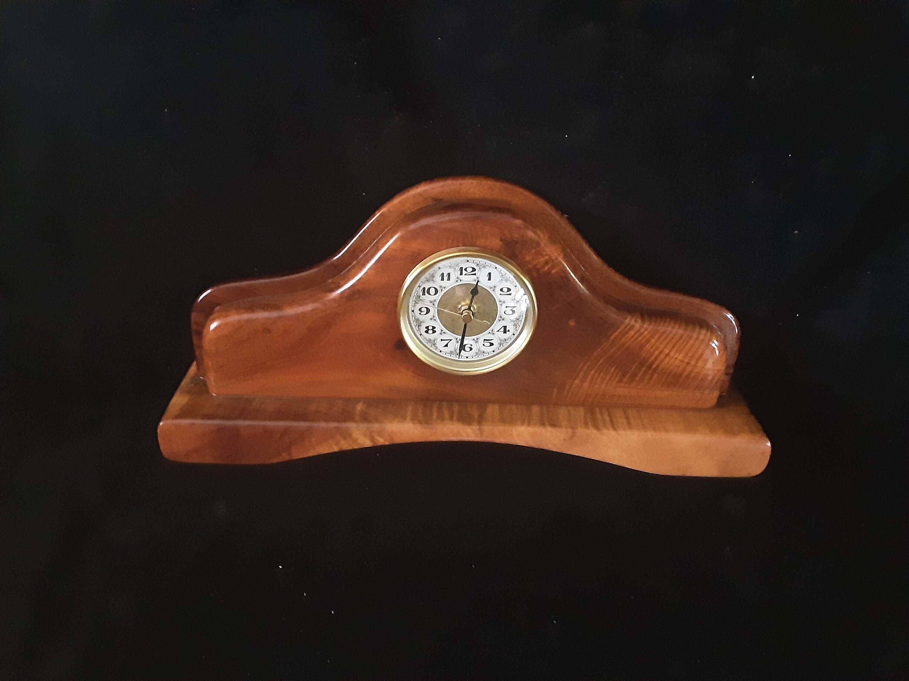 Curly Koa Mantle Clock - Etsy