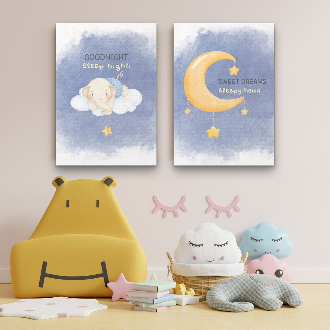 Sweet Dreams Sleepy Head Wall Art 2 Digital Download Prints Baby Child ...