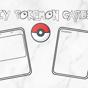 DIY Printable Pokemon Cards Pokemon Cards to Color Kid's - Etsy