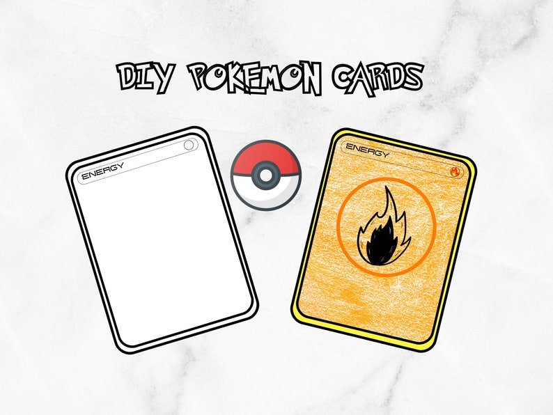 DIY Printable Pokemon Cards, Pokemon Cards to Color, Kid's Activity ...
