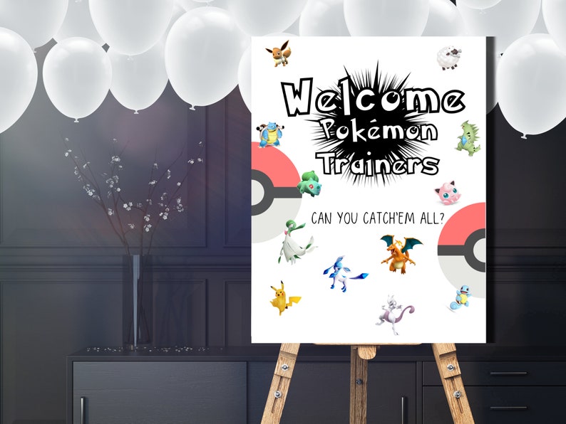 Pokémon Welcome Sign Printable, Pokémon Party, Pokémon Sign, Pokémon ...