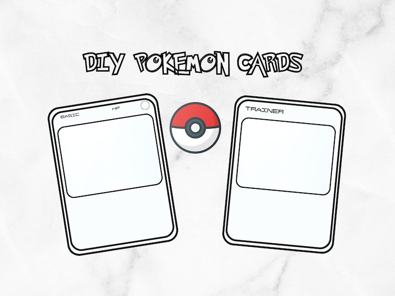 DIY Printable Pokemon Cards, Pokemon Cards to Color, Kid's Activity ...