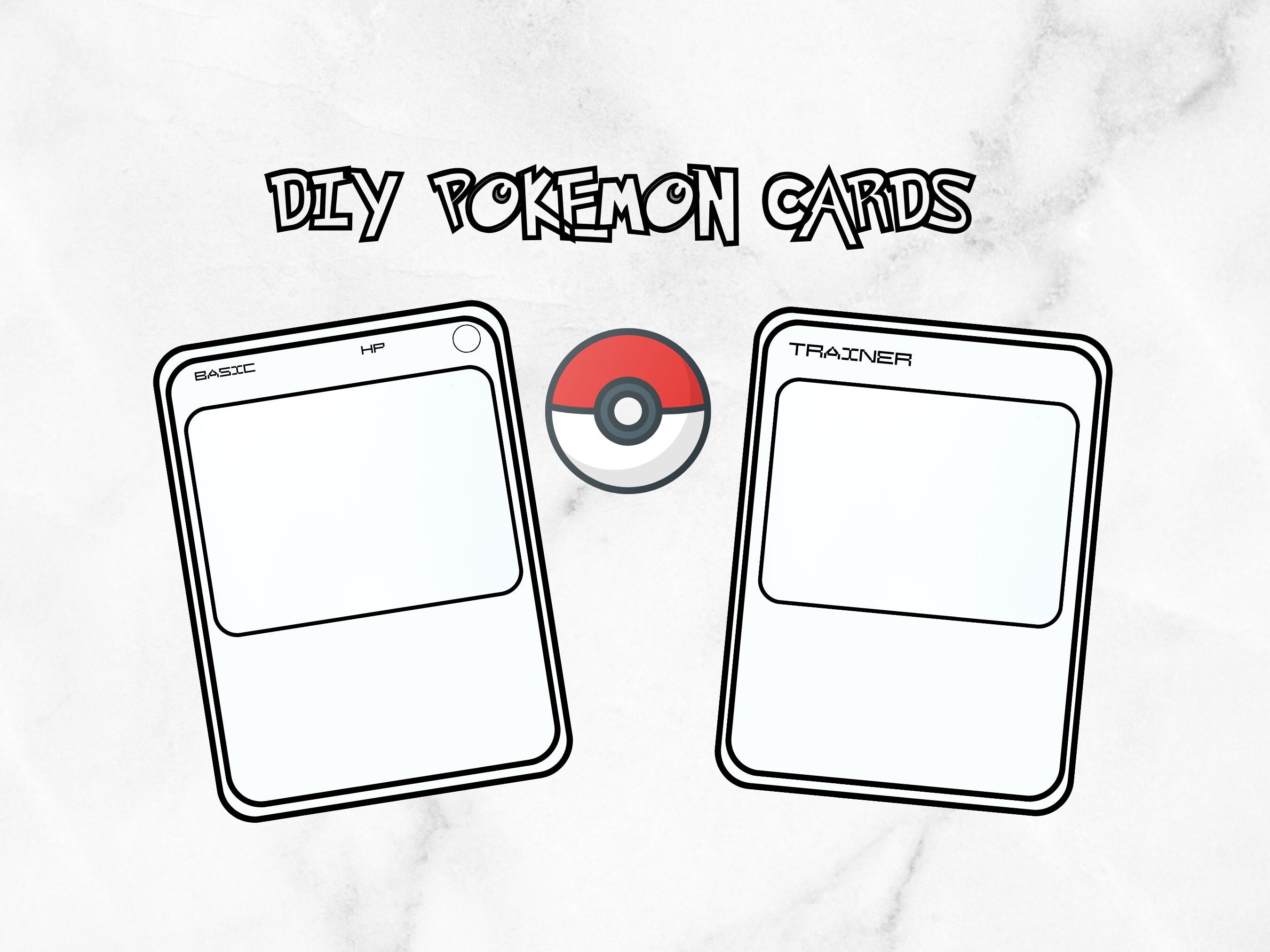 DIY Printable Pokemon Cards, Pokemon Cards to Color, Kid's Activity ...