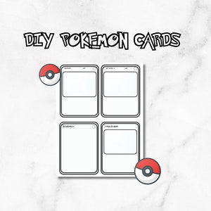 DIY Printable Pokemon Cards, Pokemon Cards to Color, Kid's Activity ...