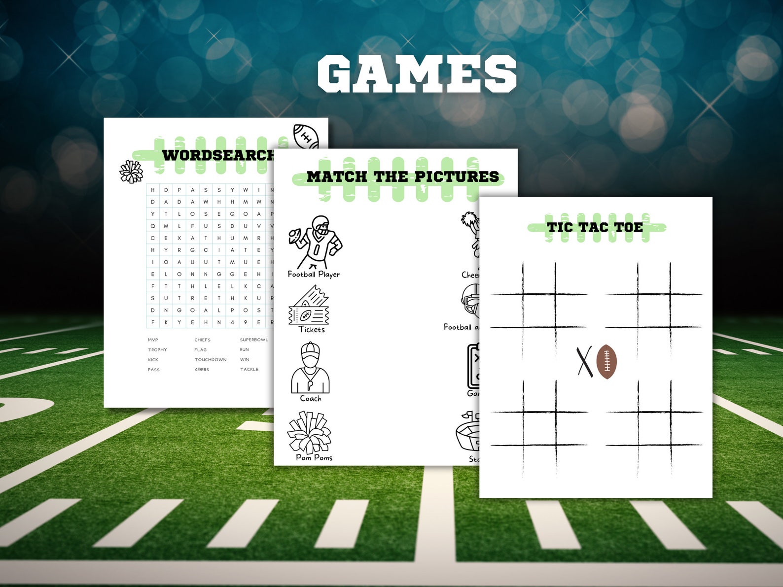 2024 SUPERBOWL KIDS ACTIVITY, Tracing Activity, Coloring Pages, Word ...