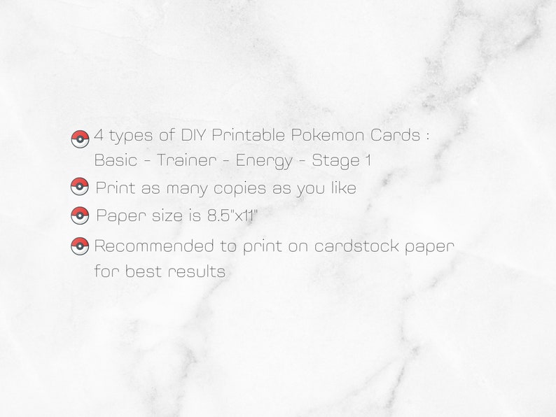 DIY Printable Pokemon Cards, Pokemon Cards to Color, Kid's Activity ...