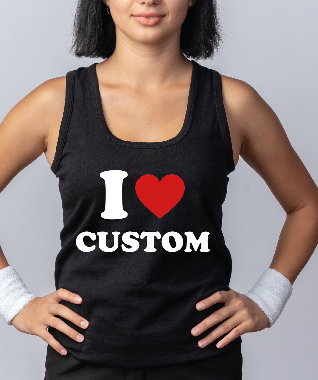 I Love Custom Top Tank, I Heart Custom Racerback, Valentine's Day ...