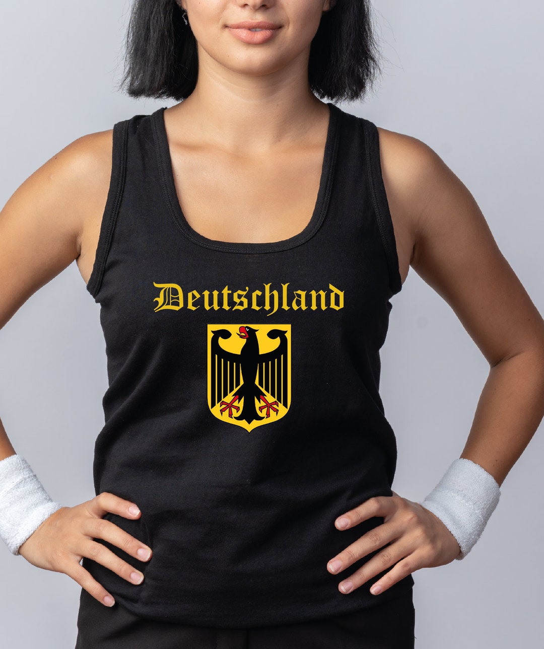 Germany Tank Top, Country Logo With Flag Deutschland Racerback ...