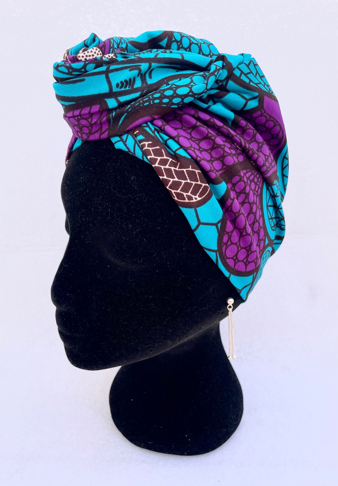 Lilac Turban Girl Power Wrap Whole Head Style African Scarf - Etsy