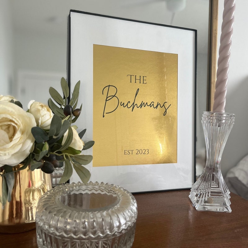 Last Name Framed - Etsy