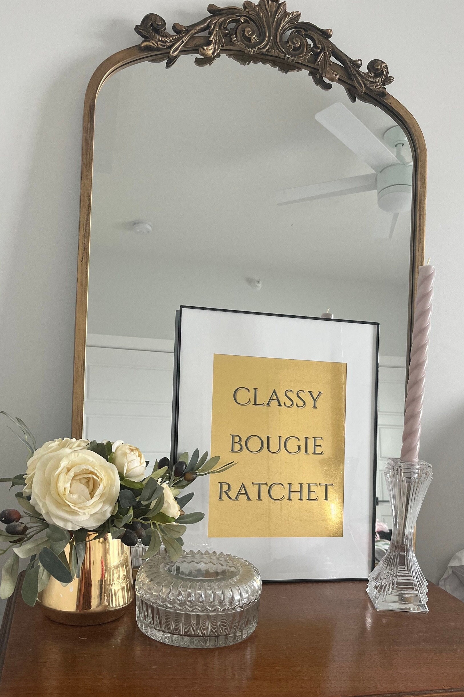 Classy Bougie Ratchet/savage Metallic Artwork Funny Home/office Decor ...