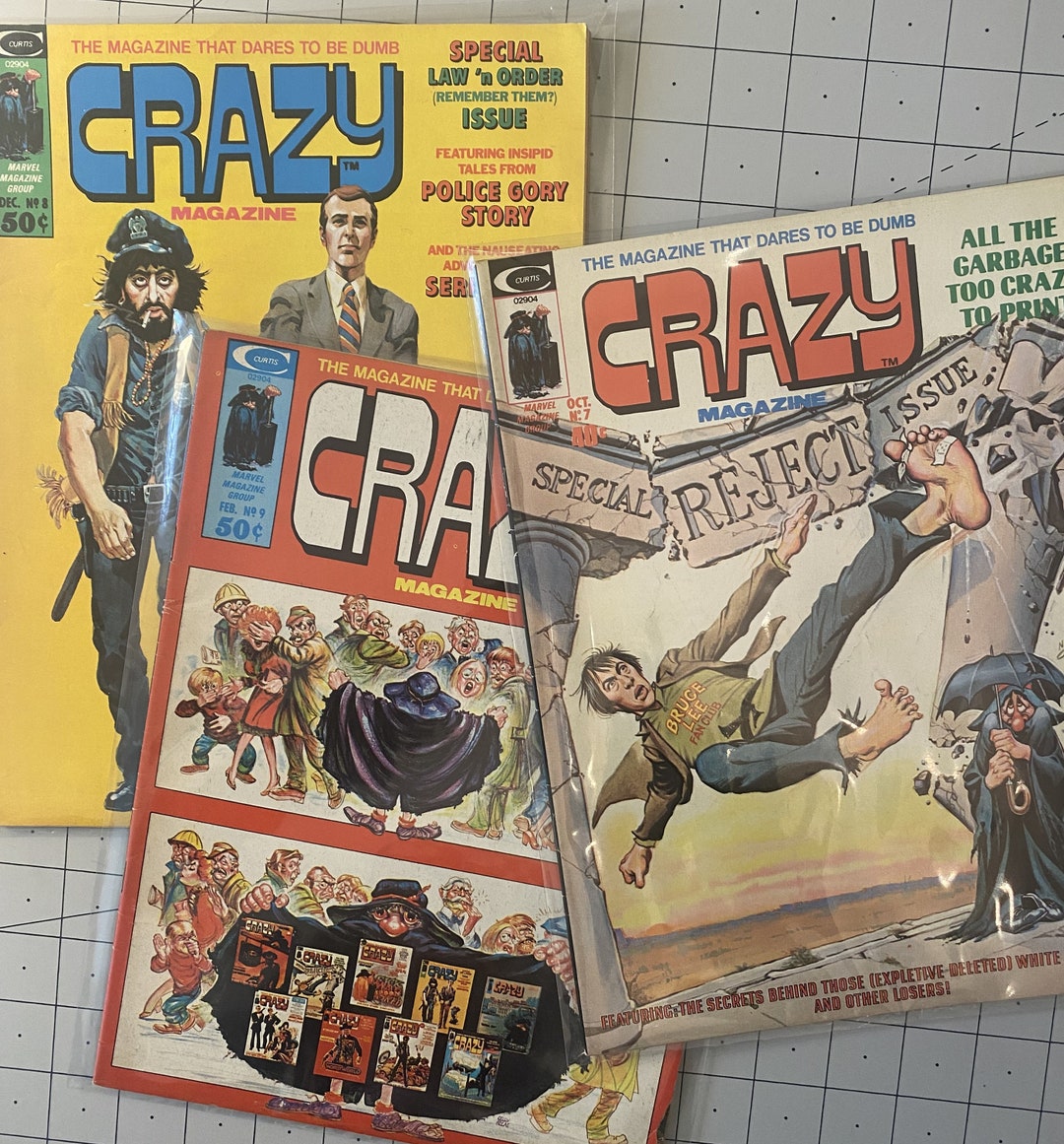 Vintage Crazy Magazines 7, 8, 9 From Marvel Magazine Group - Etsy