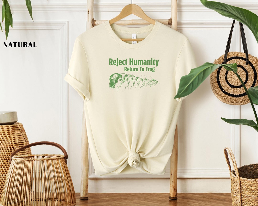 Reject Humanity Return to Frog Shirt, Frog Shirt, Funny Evolution Frog ...
