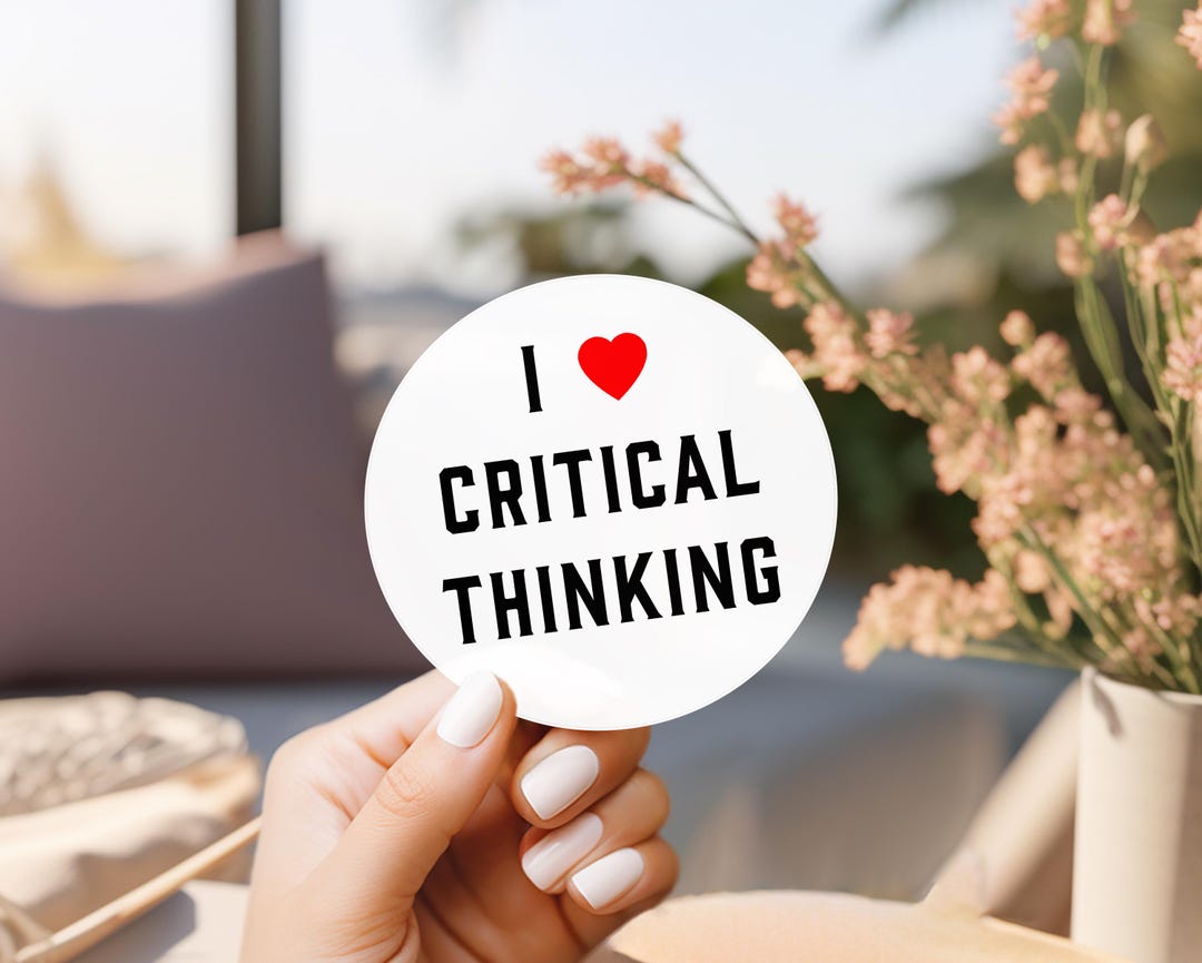 I Love Critical Thinking Sticker, Social Justice Political Sticker ...