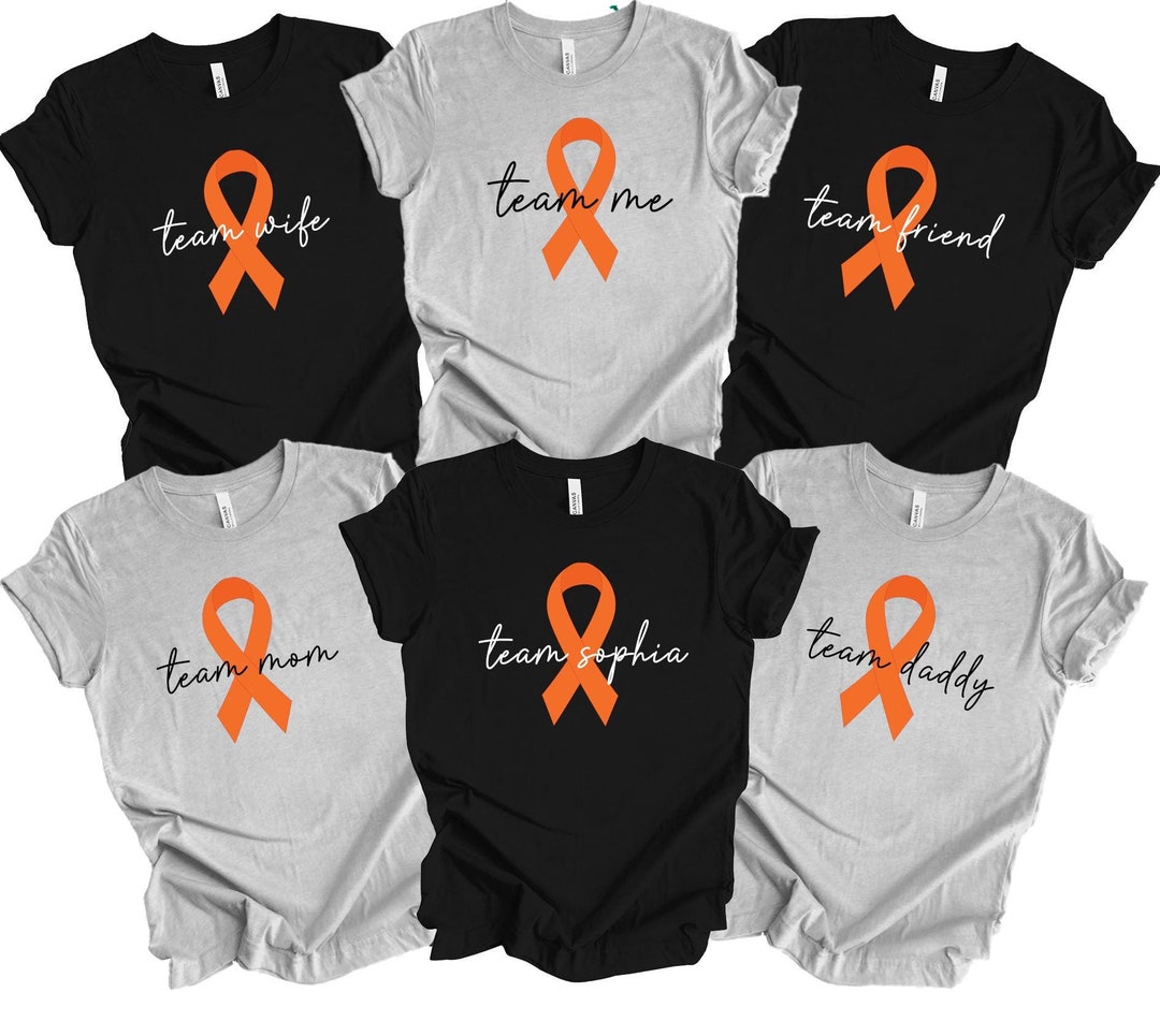 Multiple Sclerosis MS Support Squad Shirt, Custom Orange Ribbon Team ...