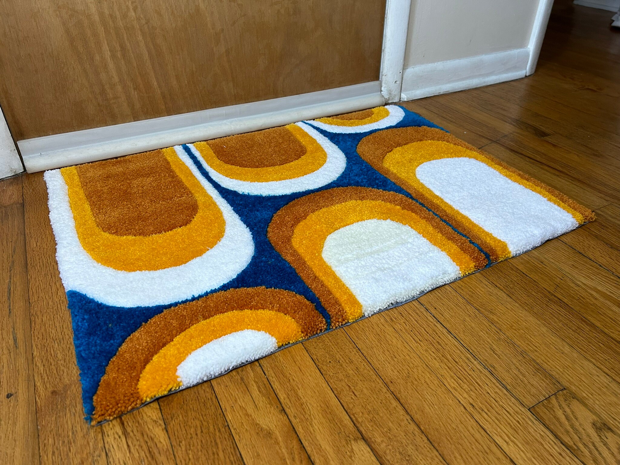 Retro Mid-century Modern Style Tufted Rug/ Wall Art - Etsy